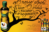 Metáfora mostra mudança no vidro no azeite Gallo