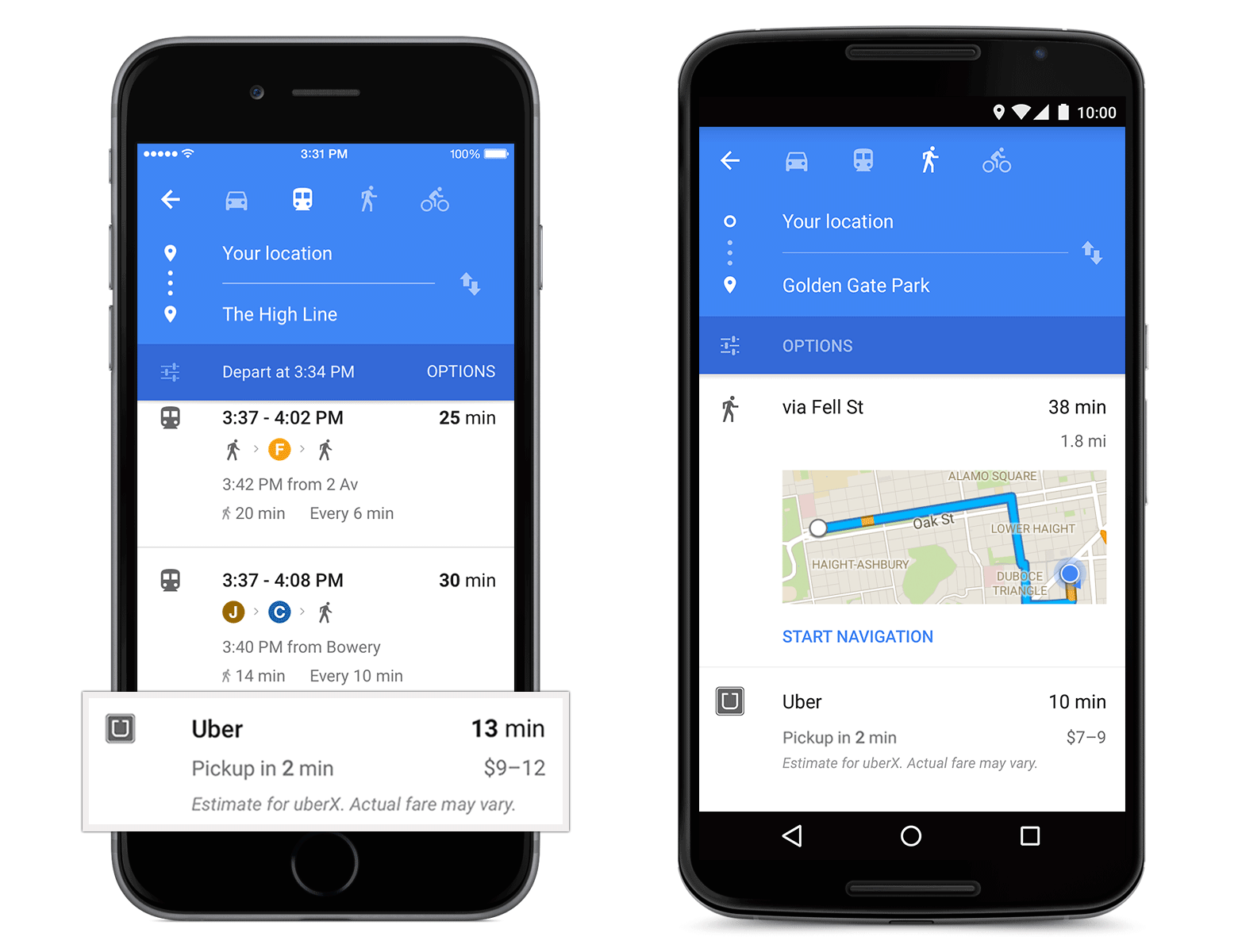 Agora você pode chamar um Uber de dentro do Google Maps. - Meio