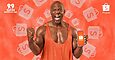 Terry Crews malha em preparação para o 9.9 da Shopee