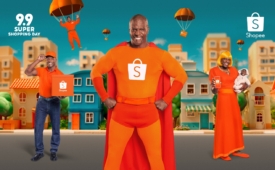 Terry Crews se multiplica para promover 9.9 da Shopee