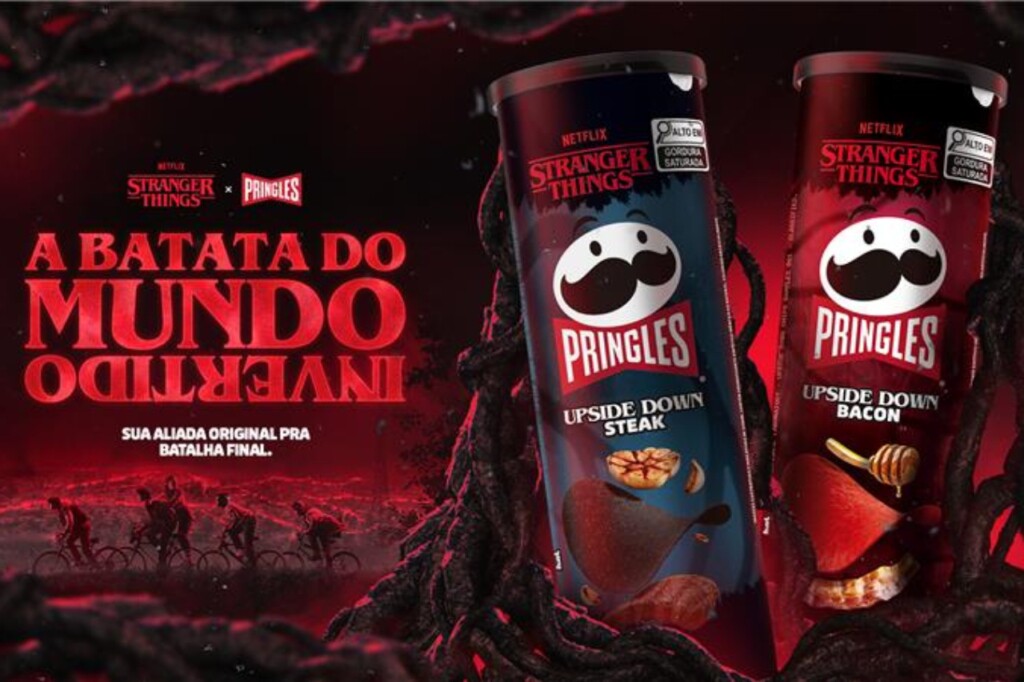 Pringles colore batatas em collab com Stranger Things